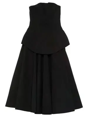 Solace London Ada Strapless Midi Dress - Black