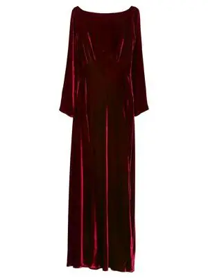 Rixo Devina Long-sleeve Maxi Dress - Red