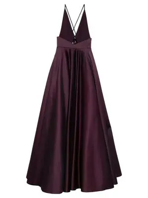 Solace London Avallon Cross-strap Maxi Dress - Purple