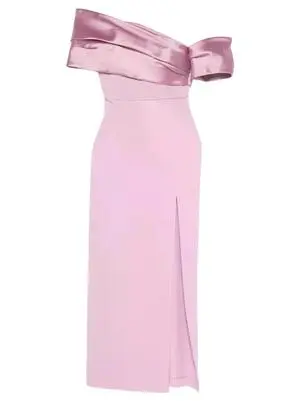 Solace London Alexis Off-shoulder Maxi Dress - Pink