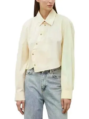 WON HUNDRED Button-up Cropped Shirt - Neutrals