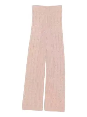 Agnona Cable-knit Trousers - Pink