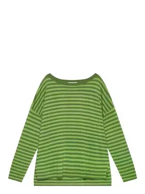 Malìparmi Striped Boat-neck Sweater - Green