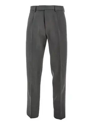 Zegna Tailored Pleated Trousers - Grey