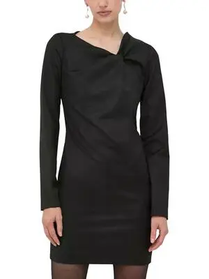 TRUSSARDI Knot Long-sleeve Mini Dress - Black