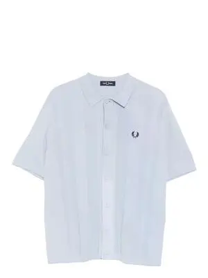 Fred Perry Logo-embroidered Cardigan - Blue