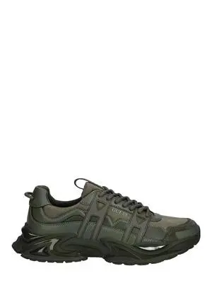 Guess Belluno Panelled Low-top Sneakers - Green