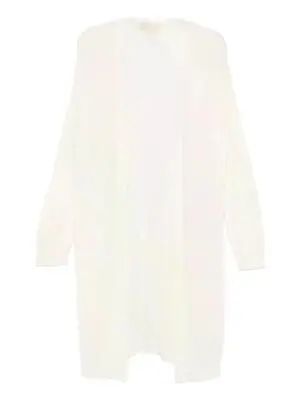 120% Lino Linen Long Cardigan - White