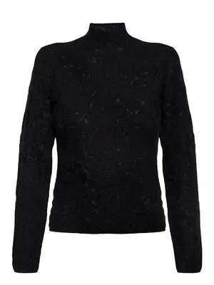 Kate Spade New York Knitted Turtleneck Top - Black