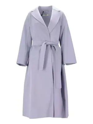 Max Mara Esturia Belted Wool Coat - Purple