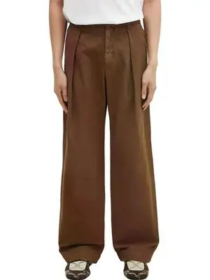 Wood Wood Pleated-front Trousers - Brown