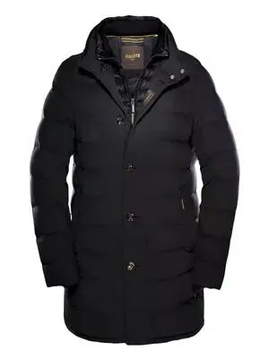MOORER Layered Down-padded Coat - Black