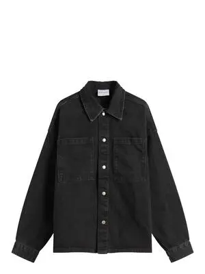 MKI MIYUKI ZOKU Denim Box Overshirt - Black Wash