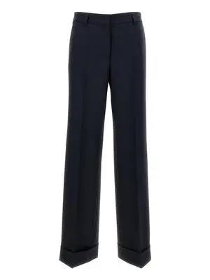 CELLAR DOOR Tailored Virgin Wool Trousers - Blue
