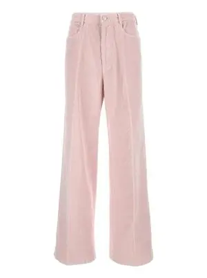 CELLAR DOOR Ribbed Straight-leg Trousers - Rose