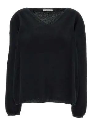 STEFANO MORTARI Cashmere V-Neck Pullover Black