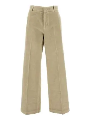 CELLAR DOOR Ribbed Trousers - Brown