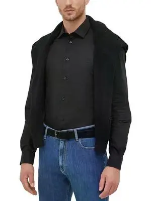 TRUSSARDI Embroidered Shirt - Black