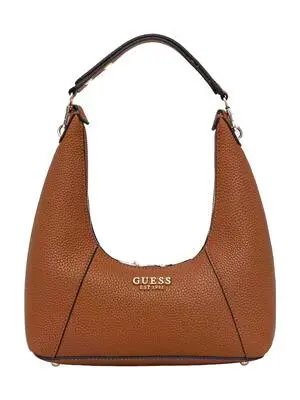 Guess Pebbled Zip Tote - Brown