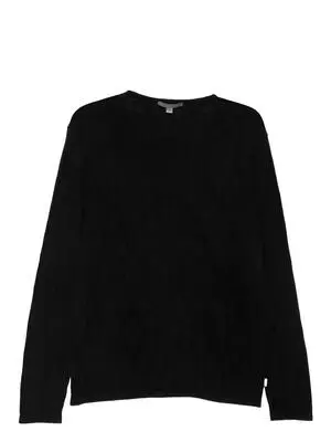 John Varvatos Brycen Geometric-jacquard Sweater - Black