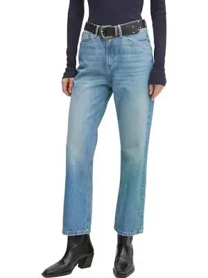 The Kooples Five-pocket Jeans With Logo Patch - Blue