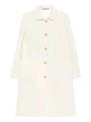Tagliatore Buttoned Coat - White