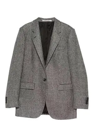 Tagliatore Houndstooth Single-breasted Blazer - Grey