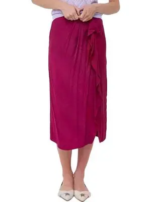 TWINSET Midi Skirt With Ruffle Detail - Pink