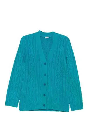 Aspesi Cable-knit Buttoned Cardigan - Blue