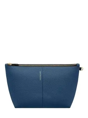 MAISON DE SABRE Leather Zip Pouch - Blue