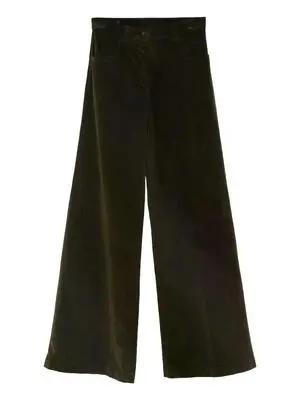 Aspesi Wide Leg Corduroy Trousers - Green