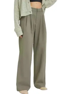 WON HUNDRED Pleated Wide Leg Trousers - Green