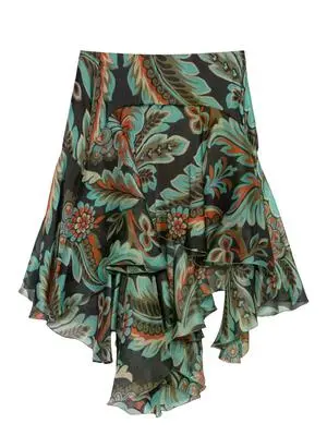 ETRO Floral Print Asymmetric Skirt