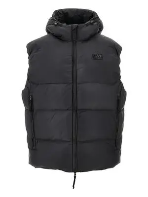 Emporio Armani Hooded Gilet - Black