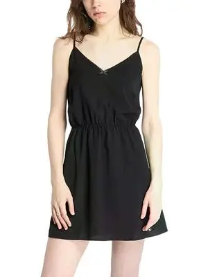 Tommy Hilfiger Bow-detailing Mini Dress - Black
