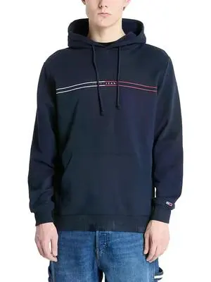 Tommy Hilfiger Logo Cotton Hoodie - Blue