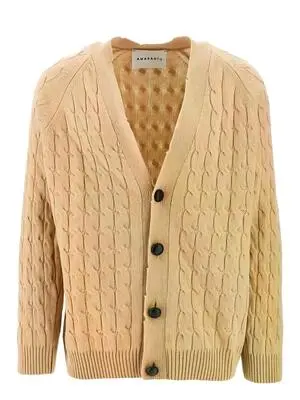 AMARANTO Cable-knit Button Cardigan - Neutrals