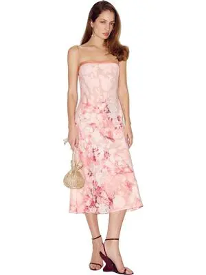 REFORMATION Zahara Midi Dress - Pink