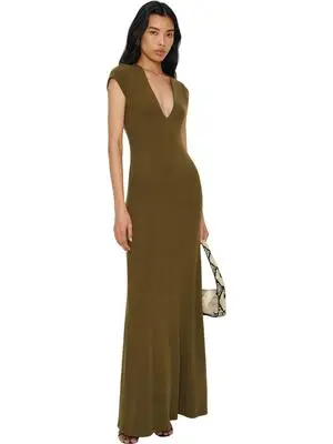 REFORMATION Eloise Knit Maxi Dress Moss Garden