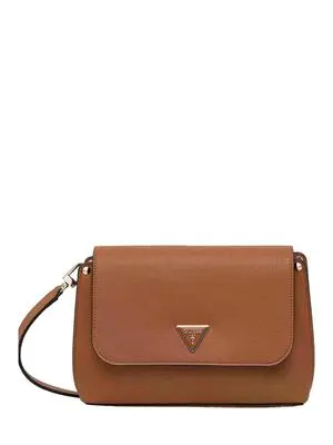 Guess Logo-plaque Crossbody Bag - Brown