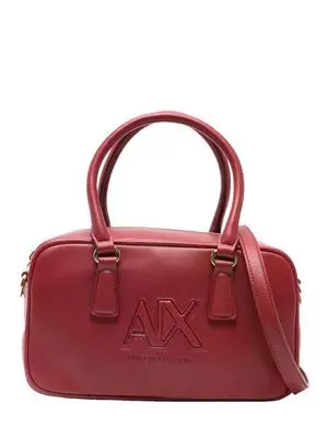 Armani Exchange Embossed Logo Tote - Red