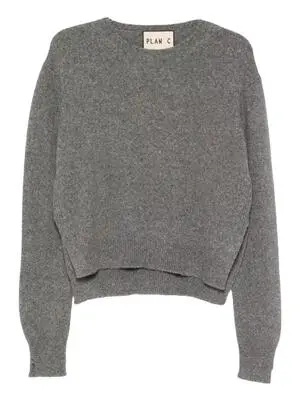 Plan C Crewneck Top - Grey