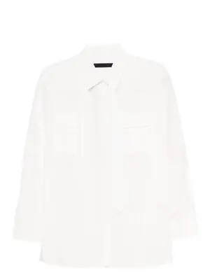 JUUN.J Detachable-scarf Blouse - White