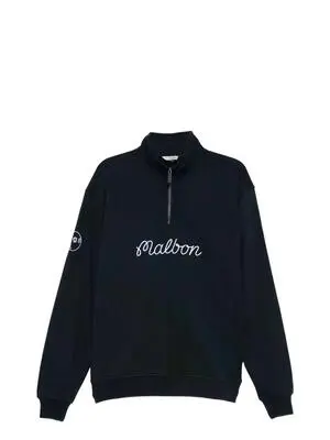 MALBON Collegiate Half-zip Sweatshirt - Blue