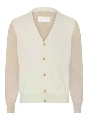 MAISON MARGIELA Elbow-patch Wool Cardigan - Neutrals
