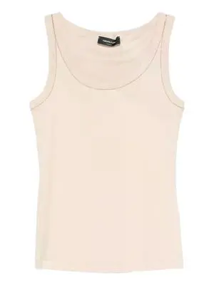 Fabiana Filippi Beaded-trim Tank Top - Neutrals
