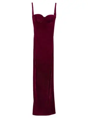 Balenciaga Velvet-finish Dress - Purple