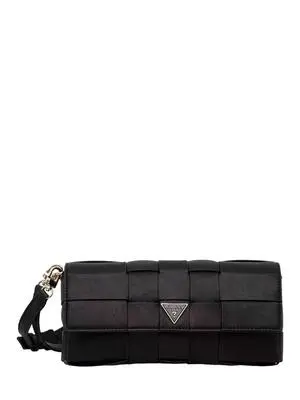 Guess Logo-plaque Shoulder Bag - Black