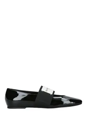 Givenchy Leather Square Toe Ballet Flats - Black