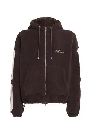 Amiri Fleece Bones Hoodie Brown
